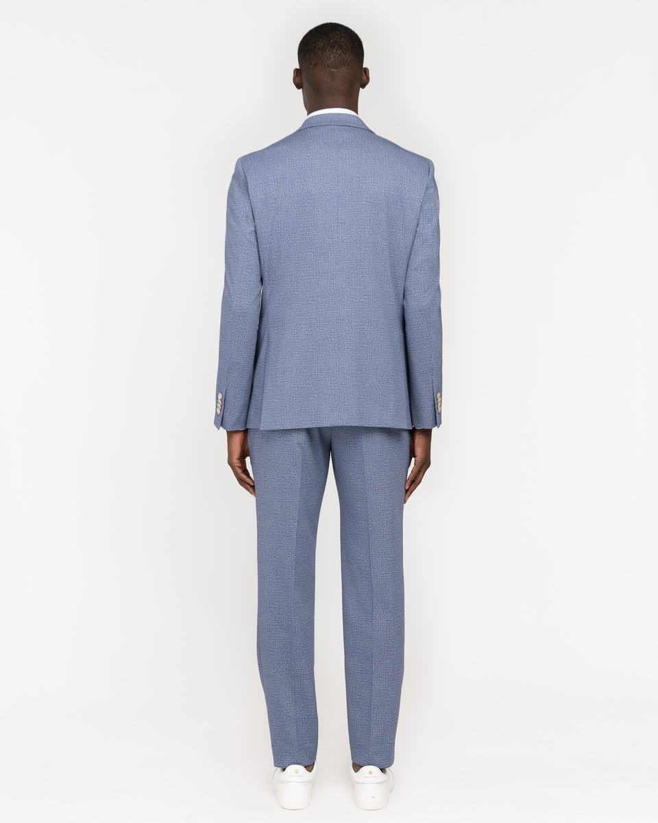 blue stretch jersey suit - Manuel Ritz Official