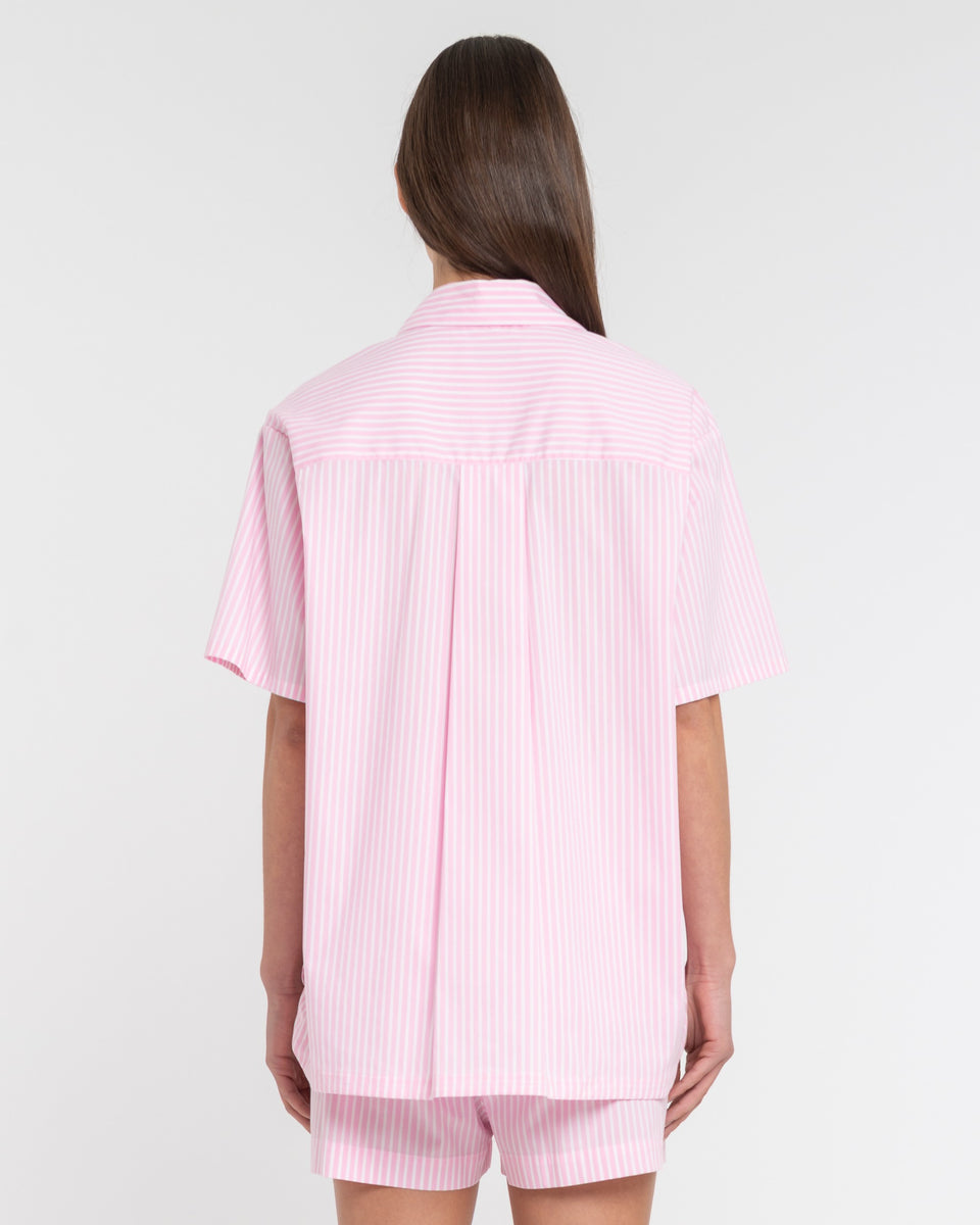 pink over striped cotton shirt - Manuel Ritz Official