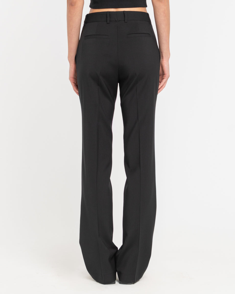 black cool wool flared trousers - Manuel Ritz Official